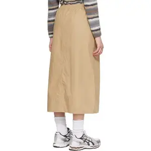 A.p.c. Elastic Waistband Midi Skirt - Light Brown