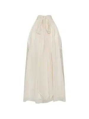 ROTATE BY BIRGER CHRISTENSEN Pleated Halterneck Top