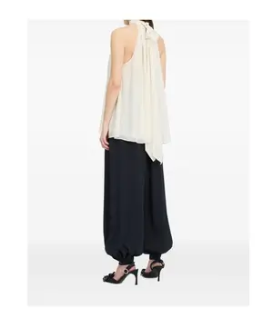 ROTATE BY BIRGER CHRISTENSEN Pleated Halterneck Top