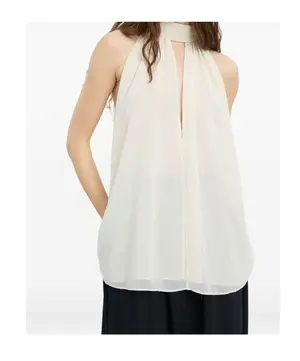 ROTATE BY BIRGER CHRISTENSEN Pleated Halterneck Top