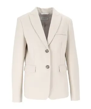 Peserico Single-breasted Tailored Blazer - White