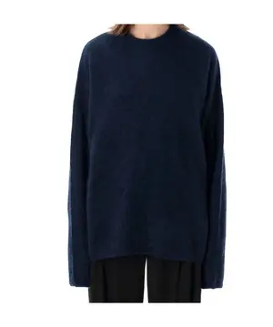THE FRANKIE SHOP Timea Mohair Fuzzy Sweater - Blue