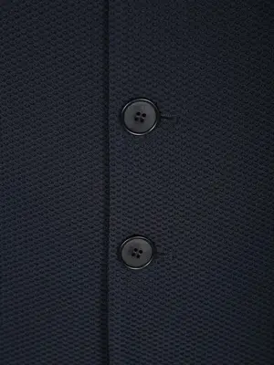 Giorgio Armani Honeycomb-knit Stand-collar Blazer
