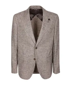 LARDINI Houndstooth Single-breasted Blazer