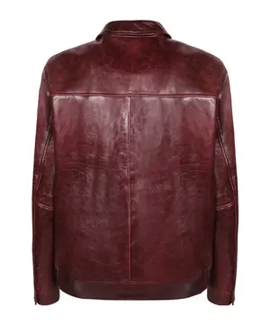 Emporio Armani Long Sleeve Leather Jacket