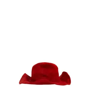 Yohji Yamamoto Suede Fedora - Red