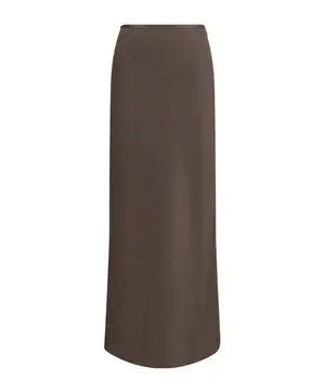 Loulou De Saison Silk-twill A-line Maxi Skirt