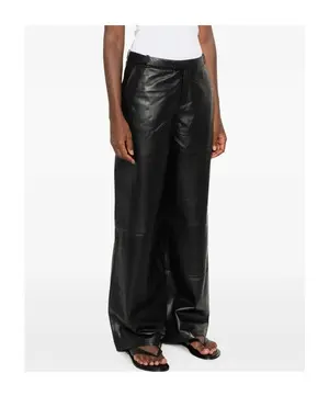 ARMA Wide-leg Leather Trousers