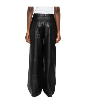 ARMA Wide-leg Leather Trousers