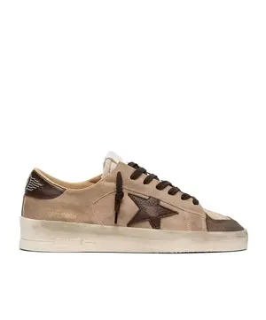 GOLDEN GOOSE Stardan Lace-up Sneakers - Beige