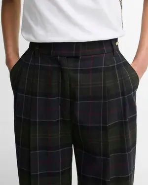 Barbour Delilah Plaid Straight-leg Trousers