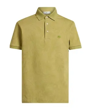 Etro Paisley Jacquard Polo Shirt - Green