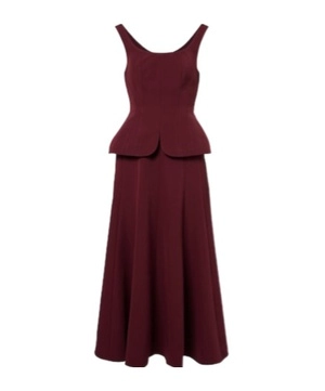 Roland Mouret Peplum Corset Dress - Red