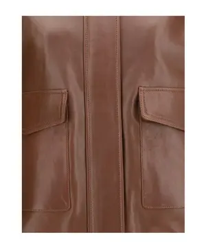 ARMA Astra Oversized Leather Bomber Jacket