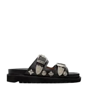 Toga Double Buckle Flat Sandals