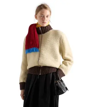 Prada Wool Zipper Cardigan
