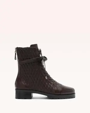 ALEXANDRE BIRMAN Quilted Clarita Combat 30 - Dark Plum