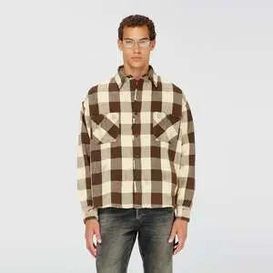 DIESEL® Check Flannel Shirt With Distressed Effect