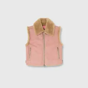 DIESEL® Shearling Lined Leather Vest