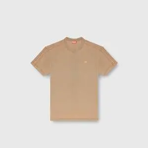 DIESEL® Long-sleeve T-shirt In Burnout Jersey Brown