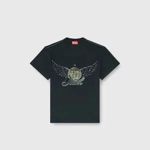 DIESEL® Cotton-hemp T-shirt With Concert Graphics