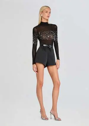 Retrofete Maurelle Embellished High Neck Top