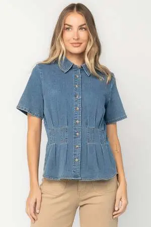 IN FEBRUARY Gia Peplum Top
