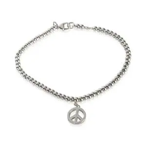 Tiffany & Co. Sterling Silver Peace Sign Bracelet