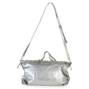 Saint Laurent Metallic Crinkled Calfskin Id Shoulder Bag