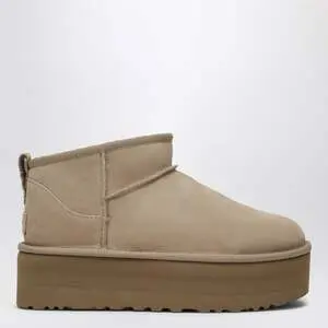 UGG Classic Ultra Mini Boots With Sand-coloured Platform - Beige