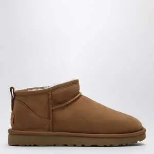 UGG Classic Ultra Mini Ankle Boots In Chestnut - Beige