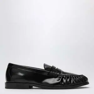 VINNY'S Louee Vale Loafers In Polished Leather - Black