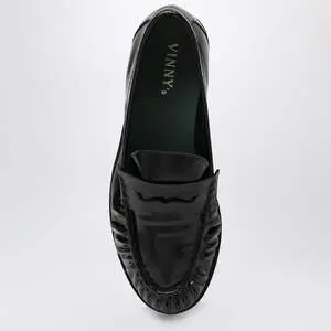 VINNY'S Louee Vale Loafers In Polished Leather
