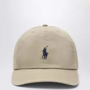 Polo Ralph Lauren Polo Bear Khaki Cotton Baseball Cap - Beige