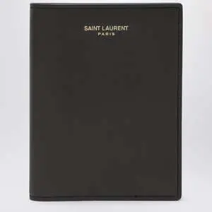 Saint Laurent Bicolor Smooth Calfskin Card Holder - Black