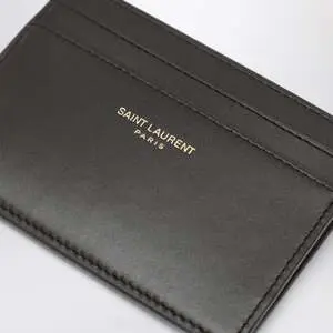 Saint Laurent Bicolor Leather Card Holder