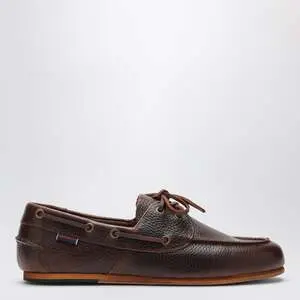 SEBAGO Owen Grained Leather Boat Shoes - Brown