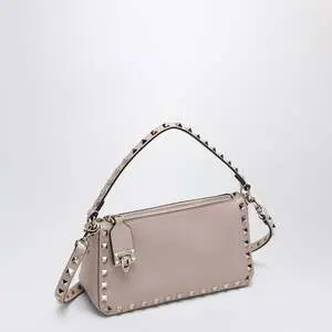 Valentino Garavani Small Rockstud Bag In Poudre Grained Calfskin
