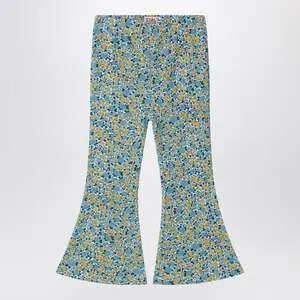 TINY COTTONS Floral Print Ribbed Flare Trousers