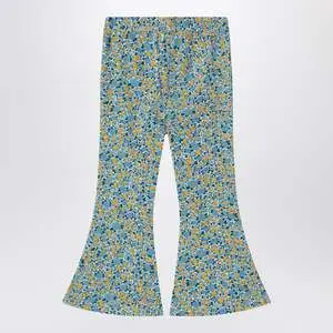 TINY COTTONS Floral Print Ribbed Flare Trousers