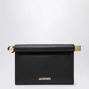 Jacquemus Rond Carré Bag In Leather - Black