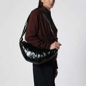 LEMAIRE Medium Croissant Bag In Coated Cotton