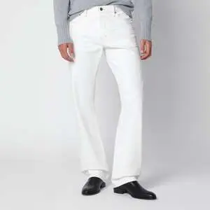TOM FORD Jeans With Biker-effect Details - White
