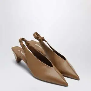 Loewe Origami Cubic Lambskin Slingback Shoes - Brown
