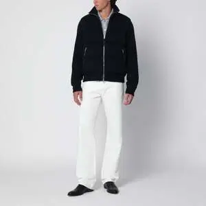 TOM FORD Navy Quilted Virgin Wool Jacket
