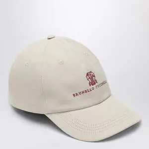 Brunello Cucinelli Sand-colored Baseball Cap In Cotton
