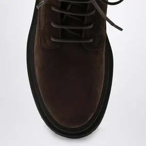 Brunello Cucinelli Suede And Virgin Wool Combat Boots