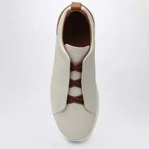 Zegna Triple Stitch Leather Sneakers