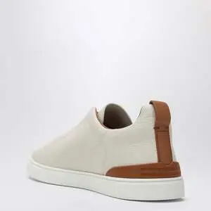 Zegna Triple Stitch Leather Sneakers