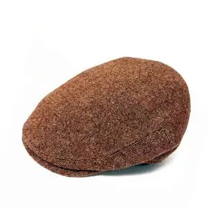 DASMARCA HATS Dasmarca Cooper Oxide Italian Tweed Wool Flat Cap - Brown
